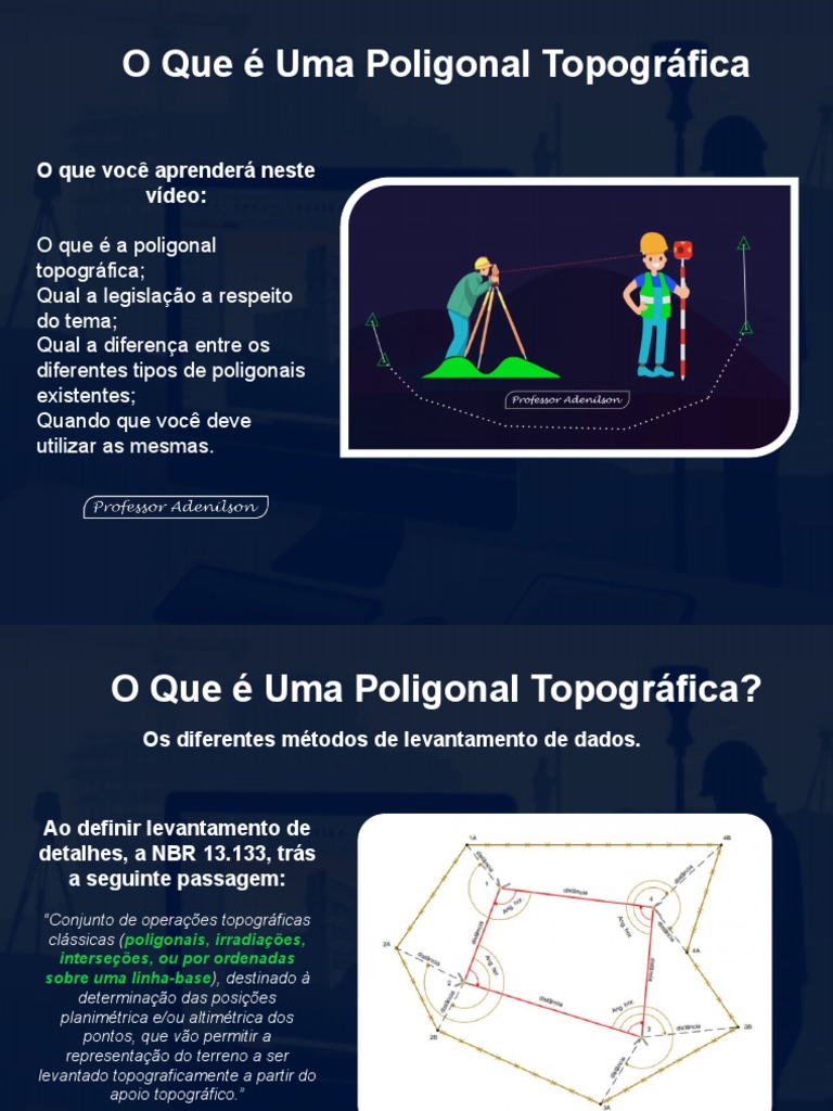 Poligonal Aberta, Poligonal Fechada e Poligonal Enquadrada? | PDF