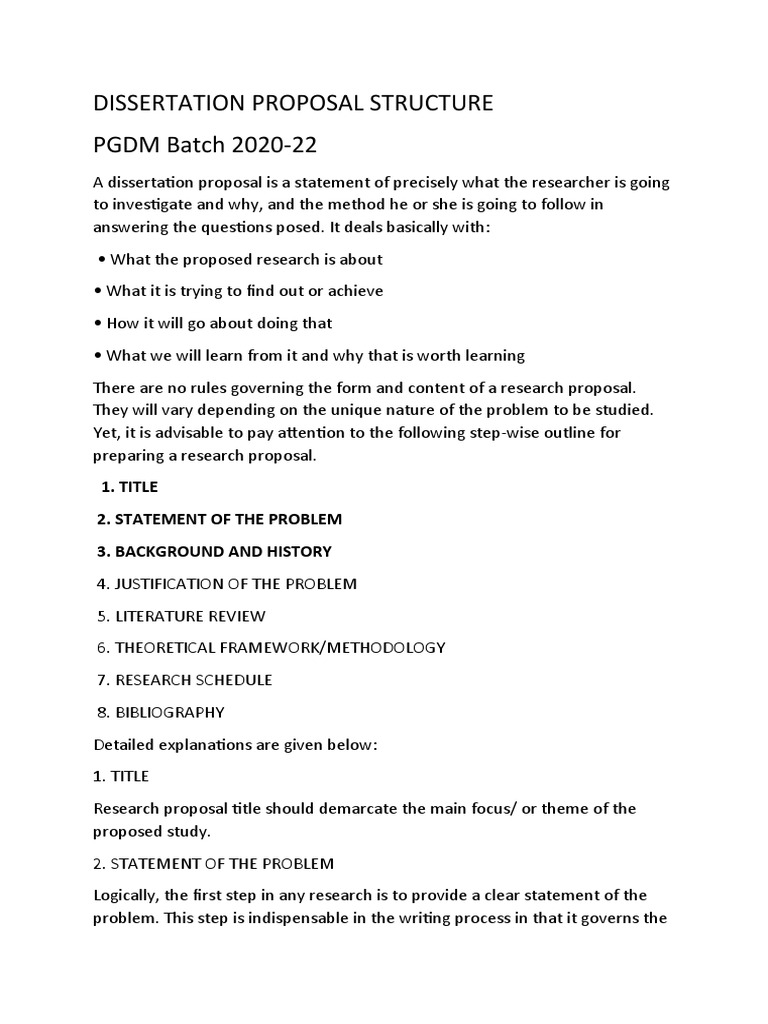 Dissertation Proposal Structure SIP Amendement 2021 | PDF | Hypothesis ...