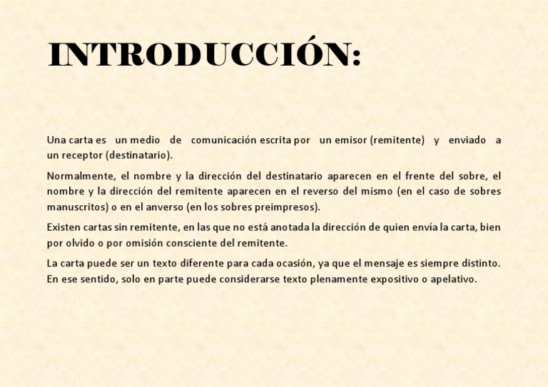 Introducción Carta | PDF