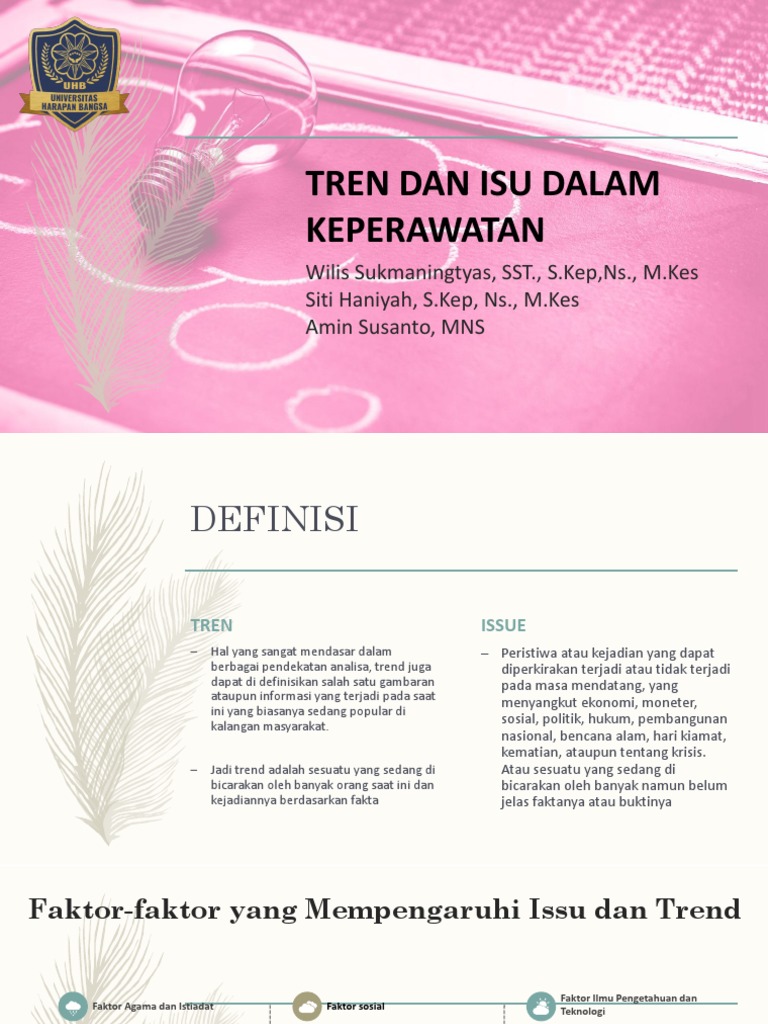 Tren dan Isu Keperawatan Terkini | PDF | Pengembangan Diri