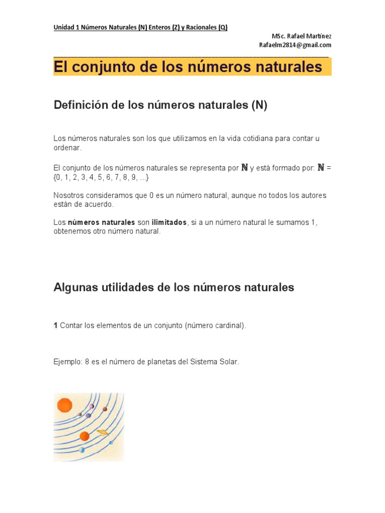 UNIDAD 1 Numeros Naturales, Enteros, Racionales y Reales | PDF | Número ...