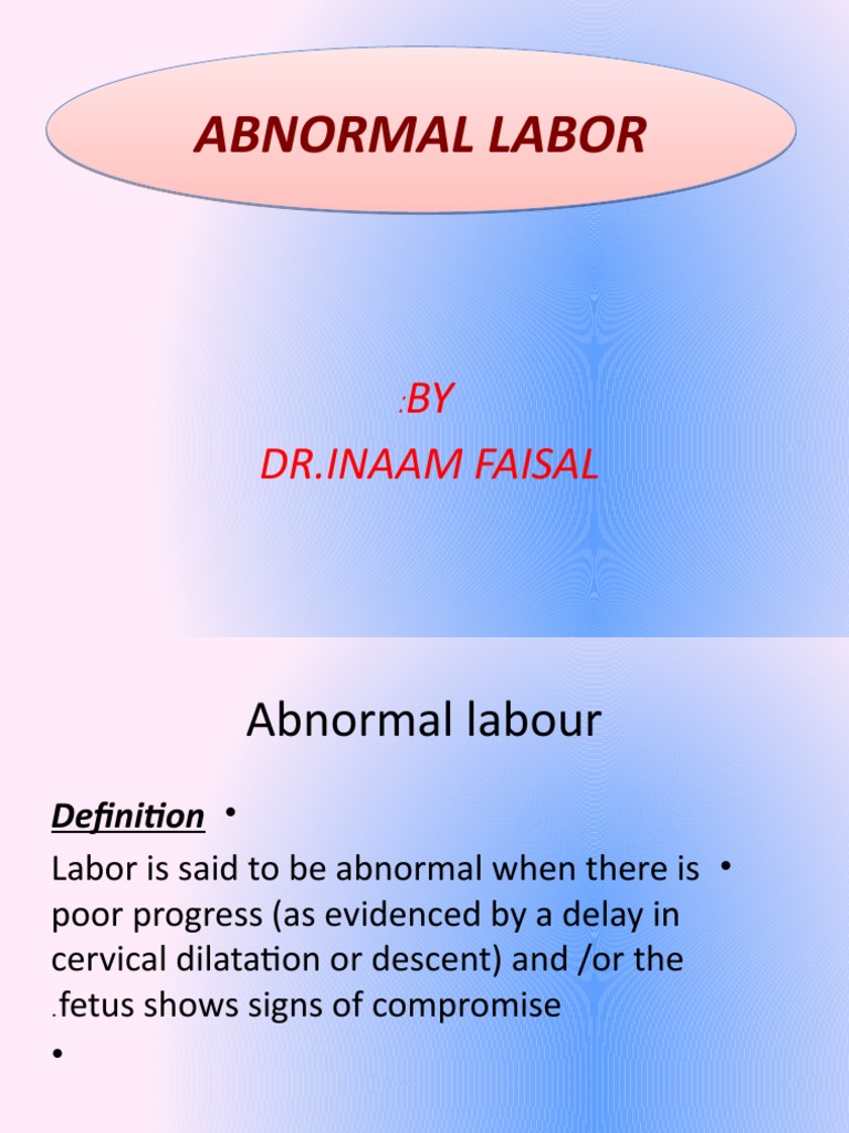 Abnormal Labor | PDF | Childbirth | Human Development