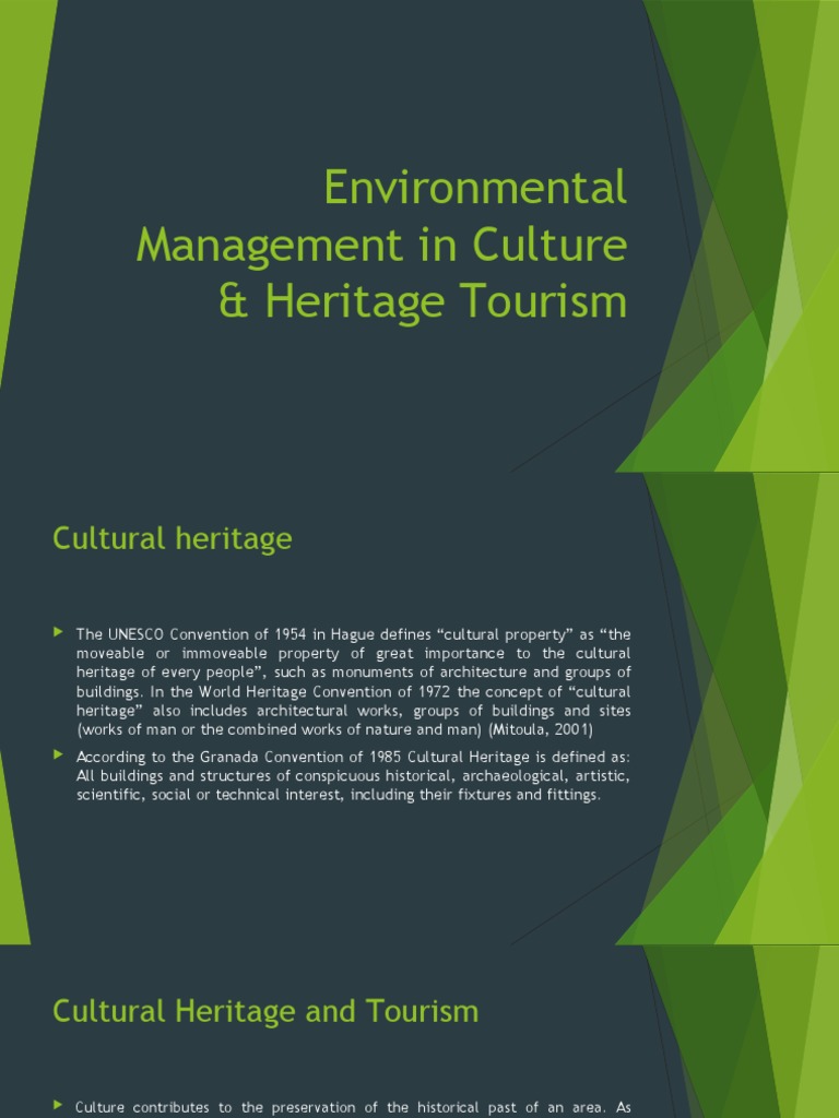 Environmental Management in Heritage Tourism | PDF | Cultural Heritage ...
