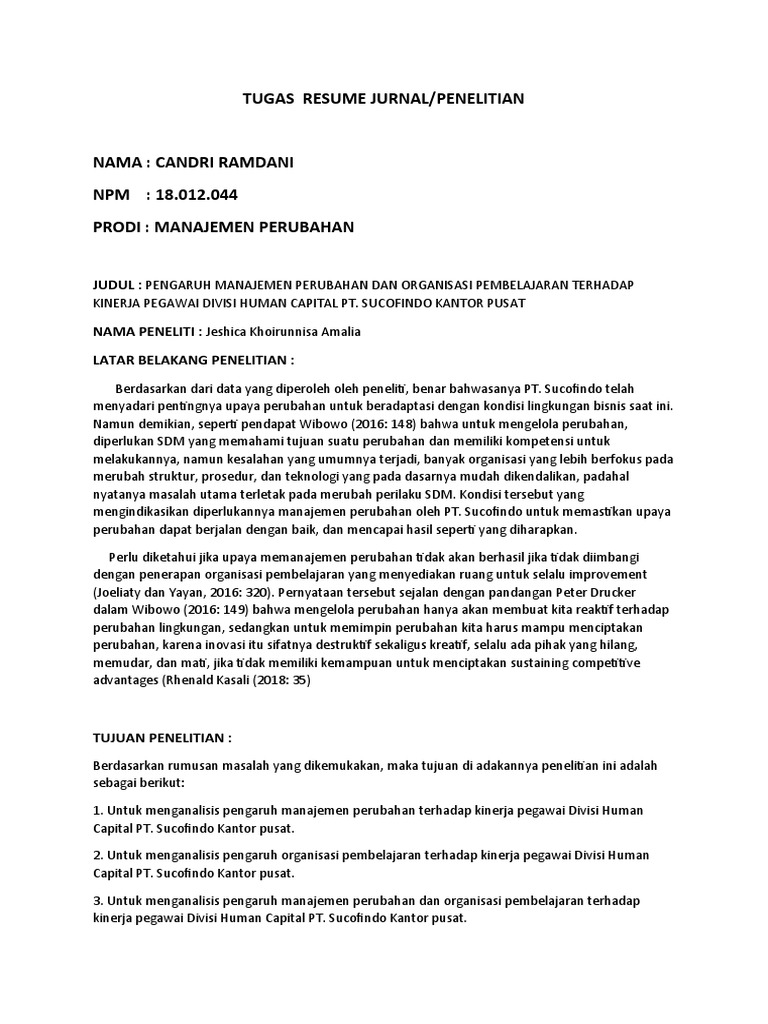 Tugas Resume Jurnal Candri Ramdani | PDF
