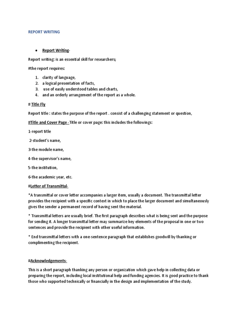 Rules On Report Writing | PDF | Data Analysis | Abstract (Summary)