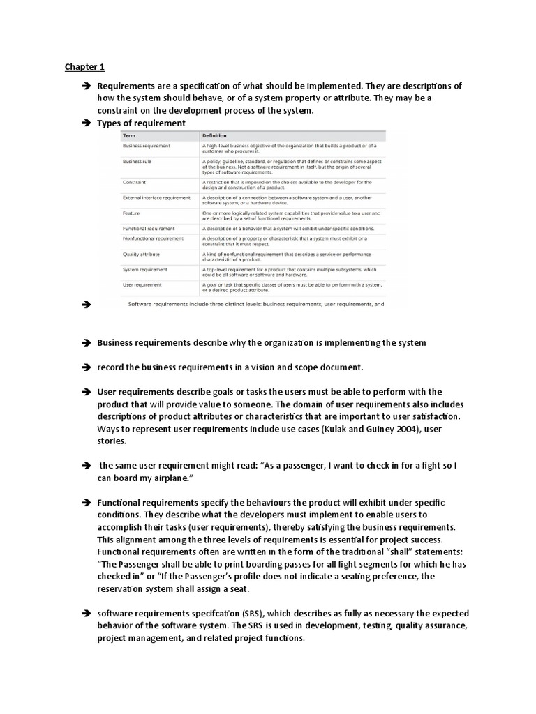 Software Requirement Eng Notes | PDF | Specification (Technical ...