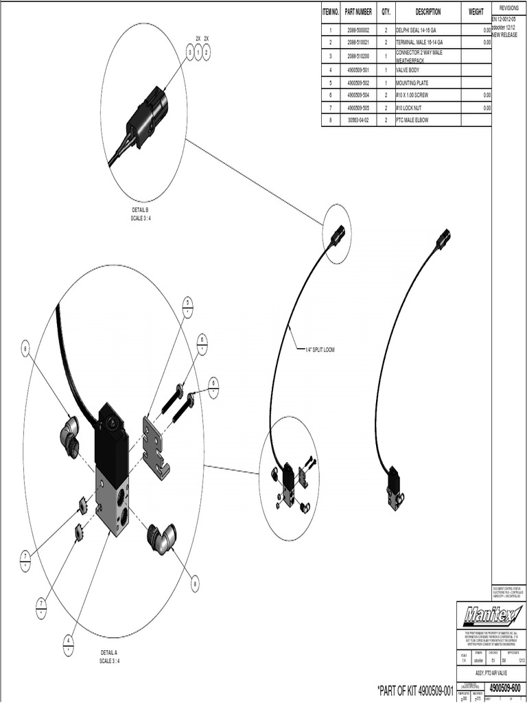4900509-600 (NR) Assy, Pto Air Valve | PDF