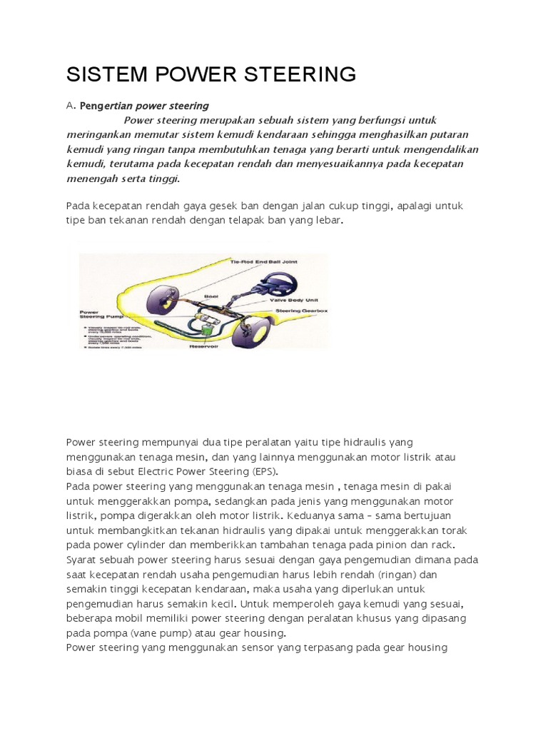 Sistem Power Steering | PDF