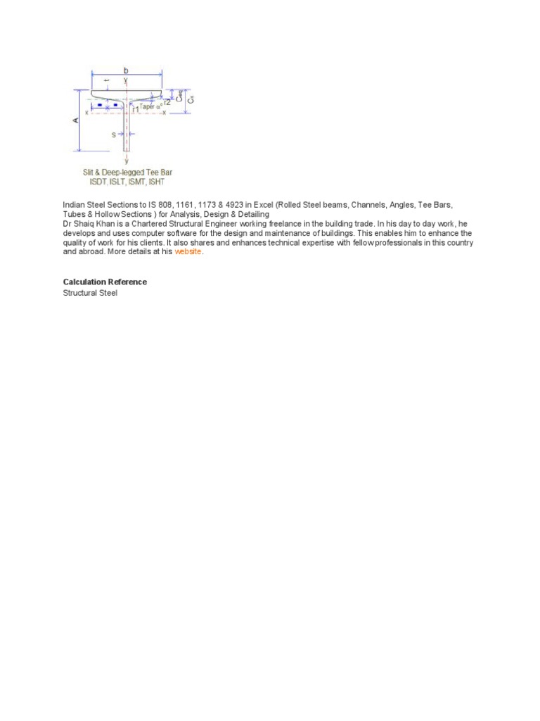 Indian Steel Sections | PDF