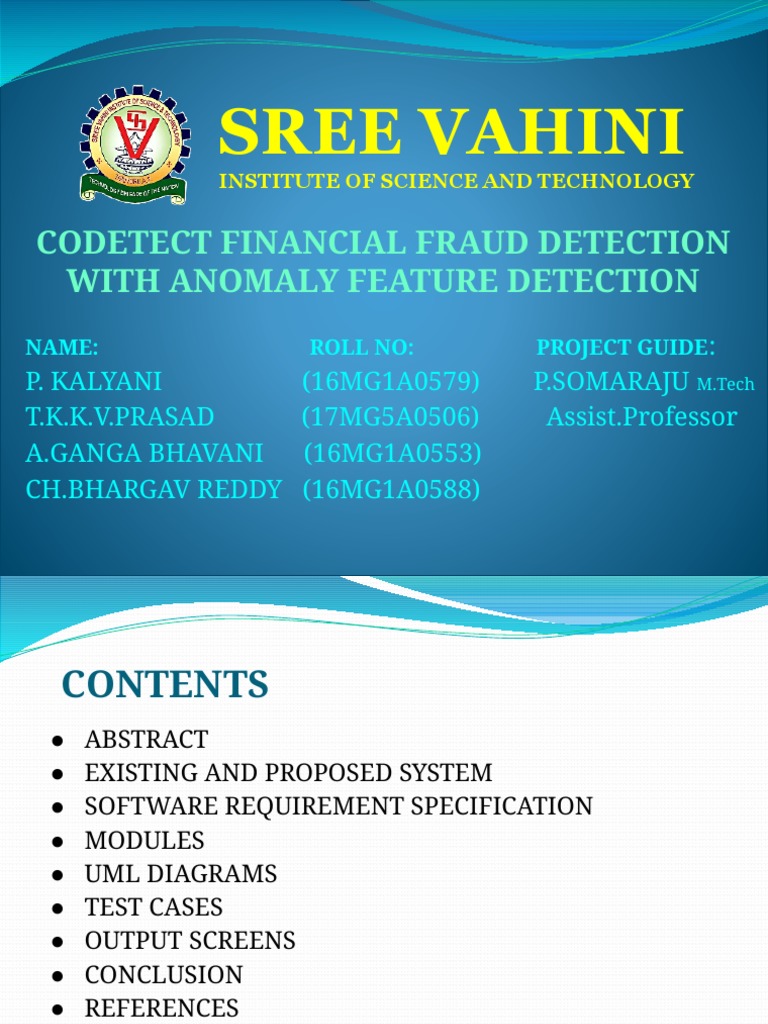 Sree Vahini: Codetect Financial Fraud Detection With Anomaly Feature ...