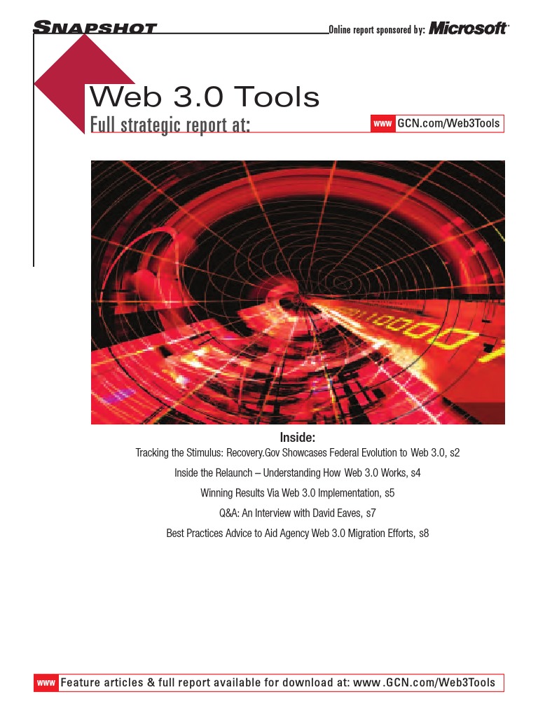 Web 3.0 Tools: Full Strategic Report at | PDF | Share Point | Semantic Web