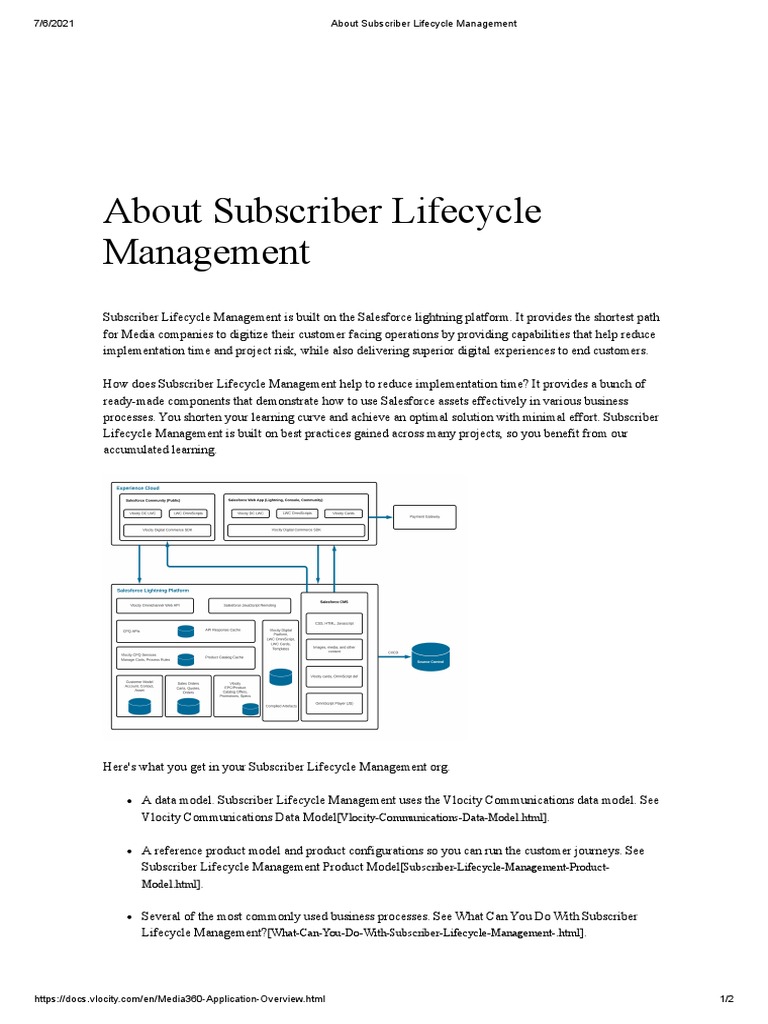 About Subscriber Lifecycle Management | PDF | Product Lifecycle | User ...