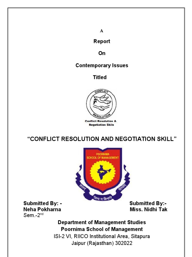 Conflict Resolution and Negotiation Skills | PDF | Mediation | Conflict ...