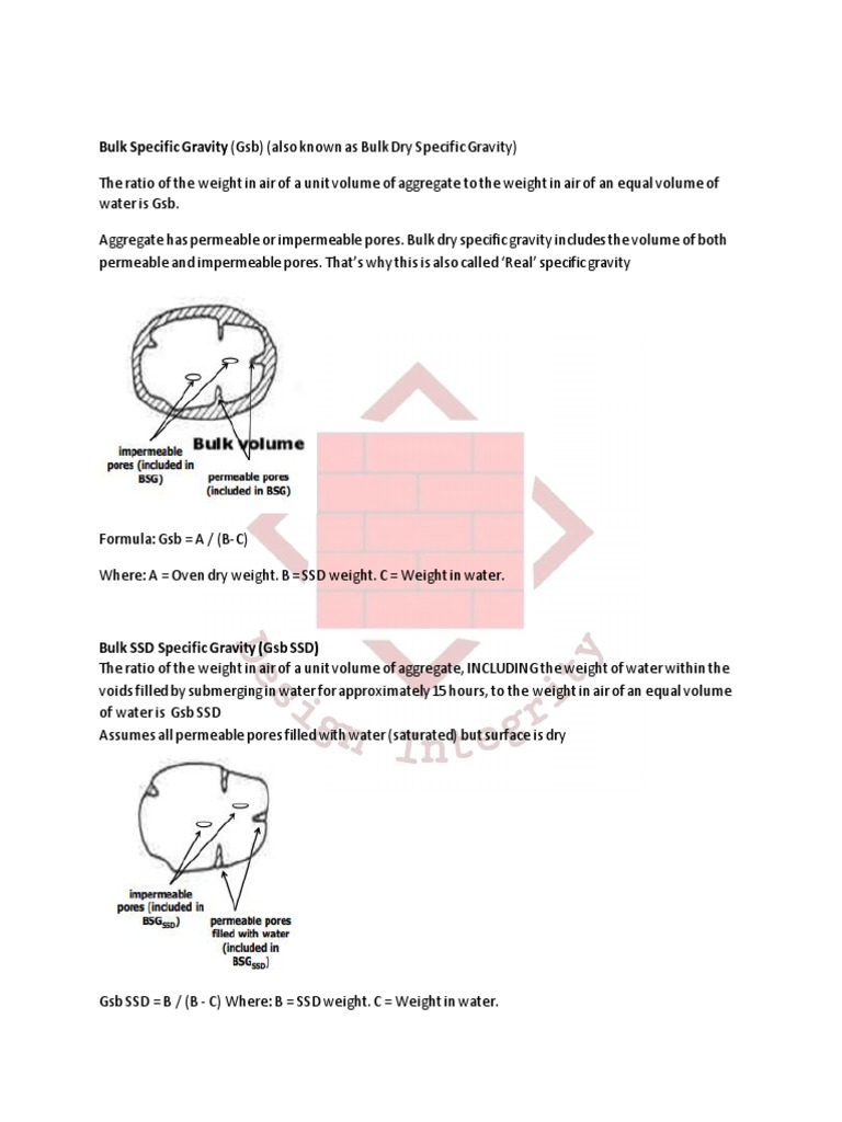 Understanding Bulk Dry Specific Gravity | PDF