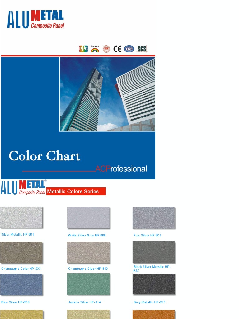 Alumetal Color Chart | PDF | Blue | Red