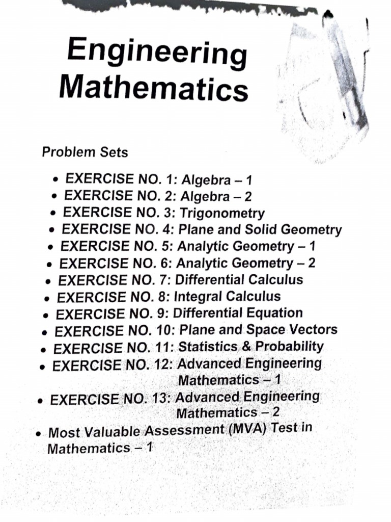Engineering Mathematics Problem Sets | PDF | Area | Angle