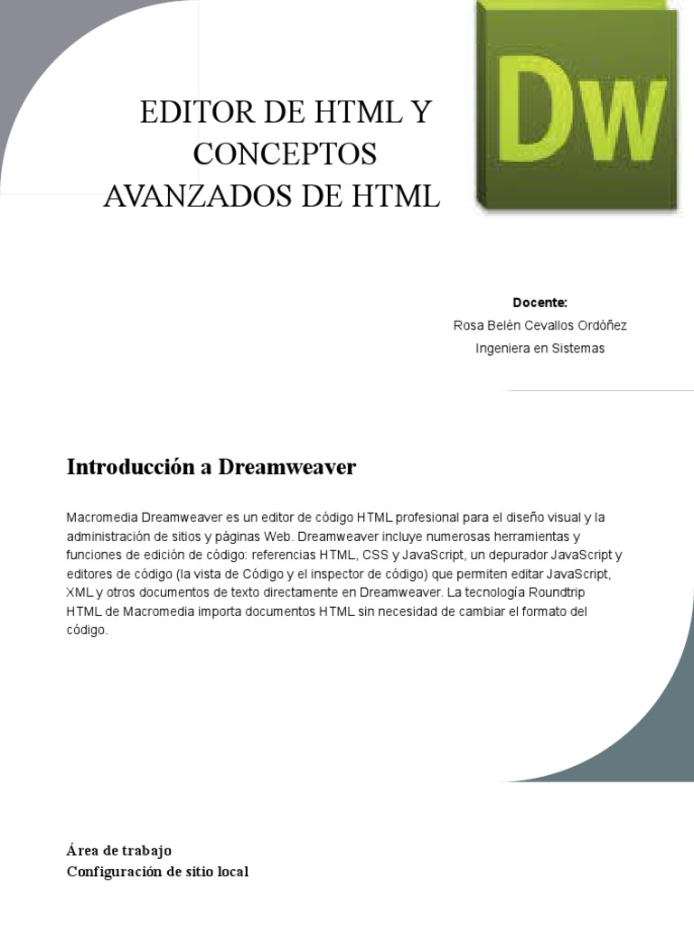 Unidad 2 | PDF | HTML | Adobe Dreamweaver