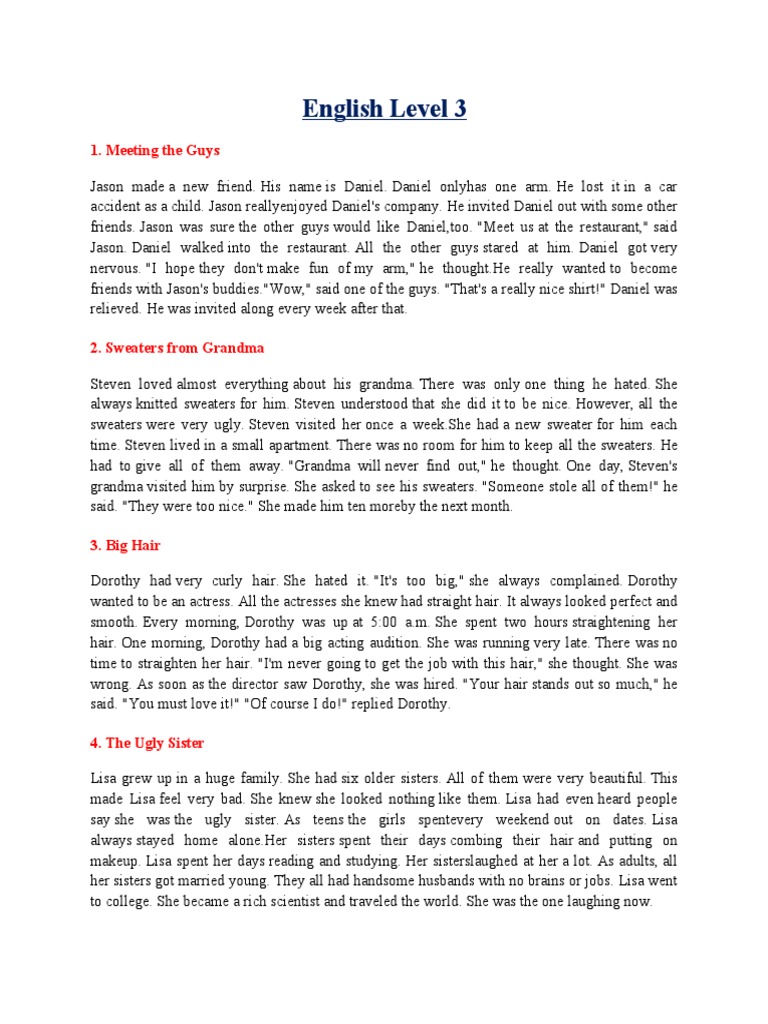 English Level 3 | PDF | Black Friday (Shopping) | Clothing