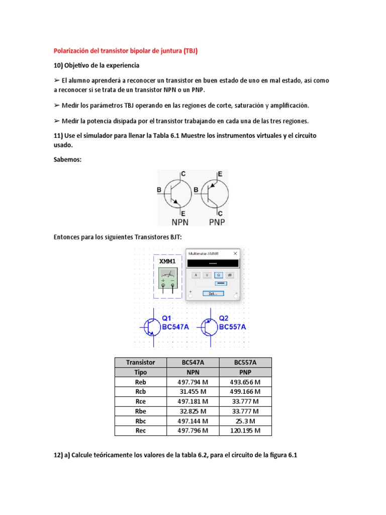 Polarización Del Transistor Bipolar de Juntura | PDF | Transistor de unión bipolar | Transistor