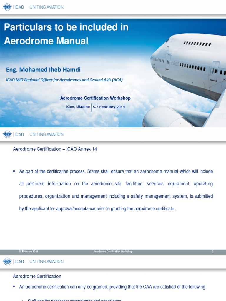 Session 3 - Particulars To Be Included in Aerodrome Manual | PDF ...