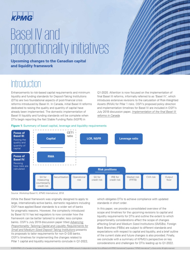 Basel IV and Proportionality Initiatives en | PDF | Basel Iii ...