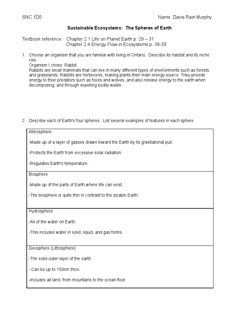 The Spheres of The Earth | PDF