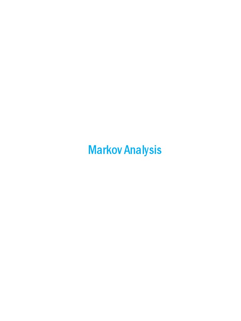 H5a - Markov Analysis - Theory | PDF | Markov Chain | Matrix (Mathematics)