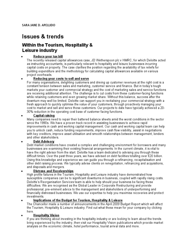 Tourism Asiignment | PDF | Tourism | Taxes