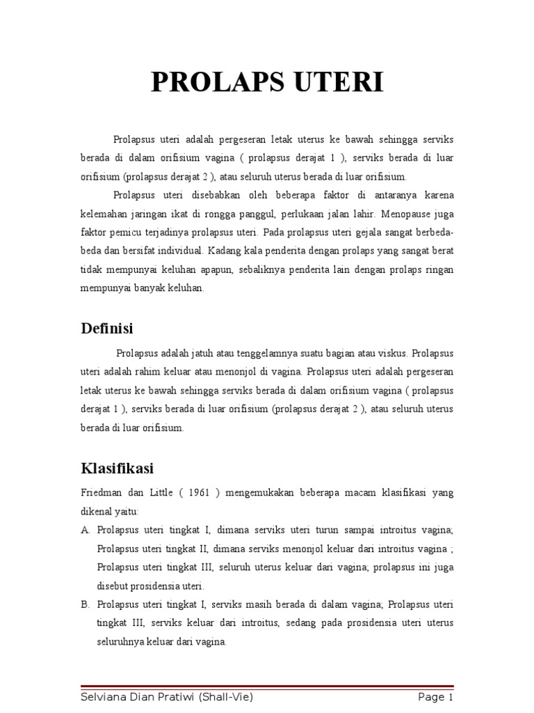 Prolaps Uteri | PDF