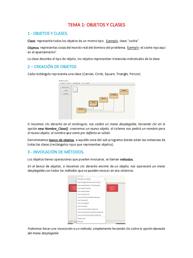 Introducción a Objetos y Clases en Java | PDF | Objeto (informática ...