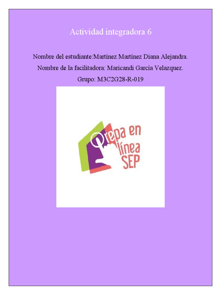 Actividad Integradora 6 Módulo 3 | PDF | Ciencias sociales