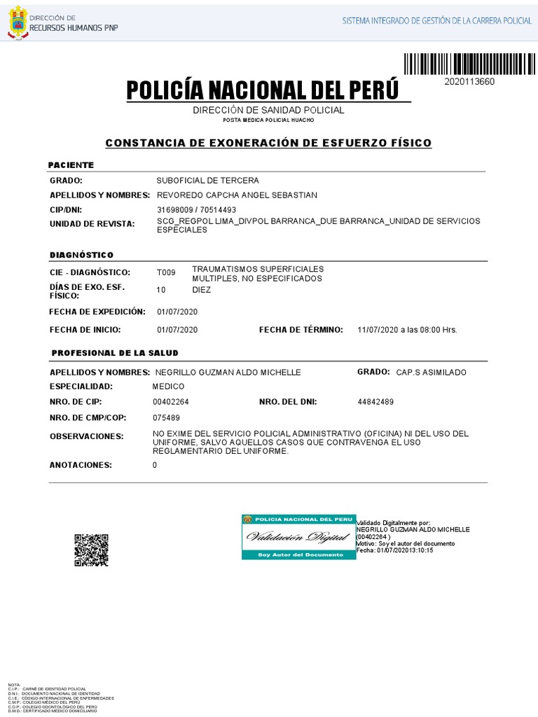 De Medic PNP | PDF | Gobierno y personalidad | Aplicaciones de la ...