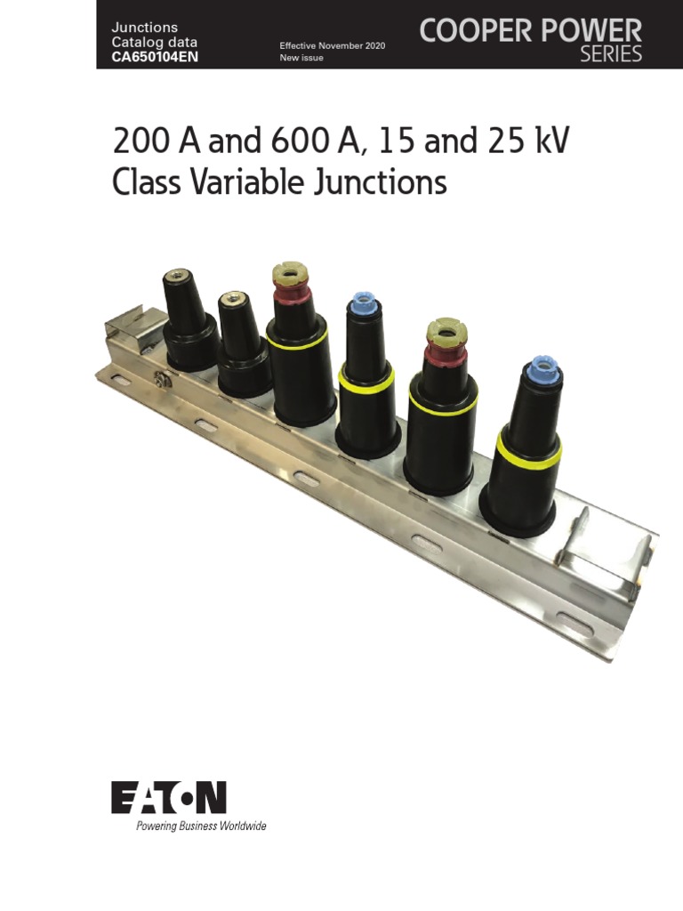 200 and 600a 15 and 25 KV Class Variable Junctions Catalog Ca650104en | PDF