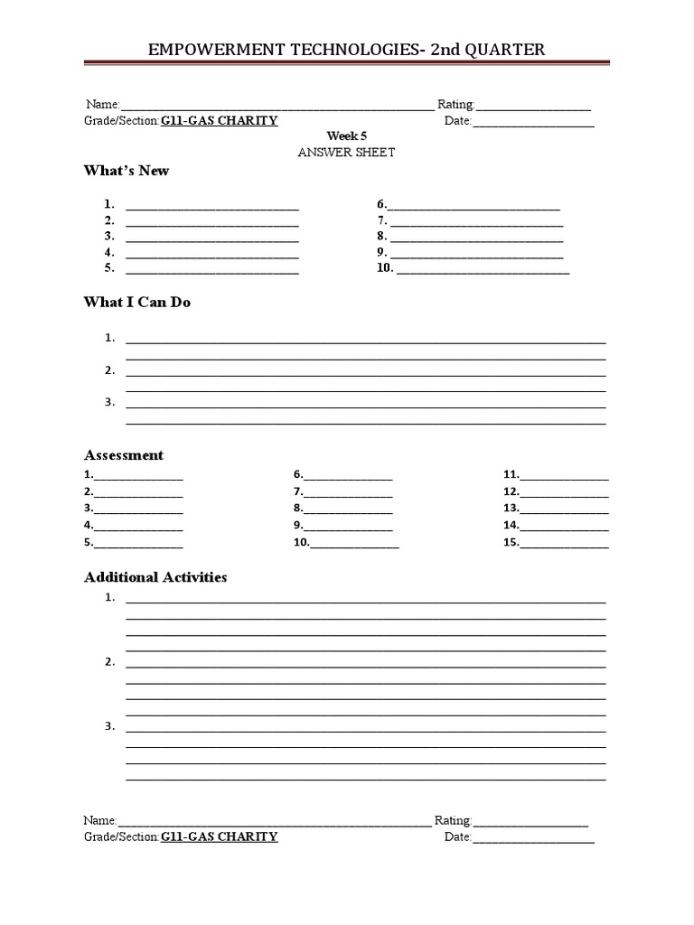 Empowerment Technologies G11 GAS Q2 Worksheets | PDF | Cyberspace ...