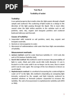 Turbidity Lab Report | PDF | Water Quality | Water