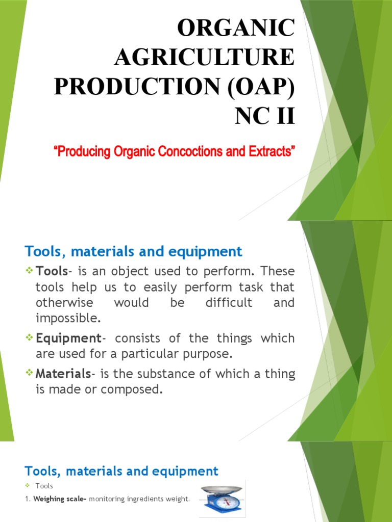 Ppp-Organic Agriculture Production (Oap) NC Ii | PDF | Sugarcane | Food And Drink