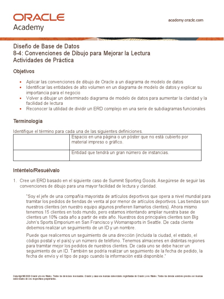 DD 8 4 Practice Esp | PDF | Oracle Corporation | Java (lenguaje de programación)