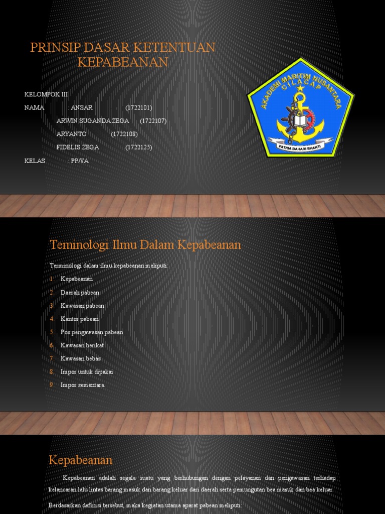 Prinsip Dasar Ketentuan Kepabeanan | PDF