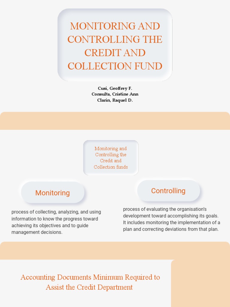 Credit and Collection Fund Monitoring | PDF | Money | Financial Services