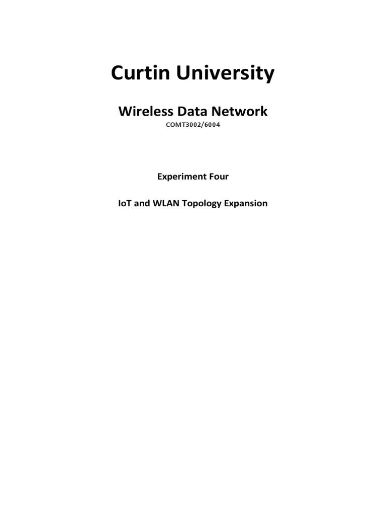 Curtin University: Wireless Data Network | PDF | Wireless Lan | Network Switch