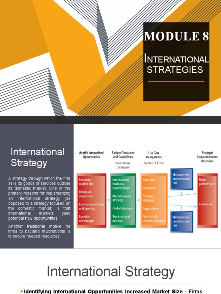 Module 8 - International Strategies | PDF | Strategic Management ...
