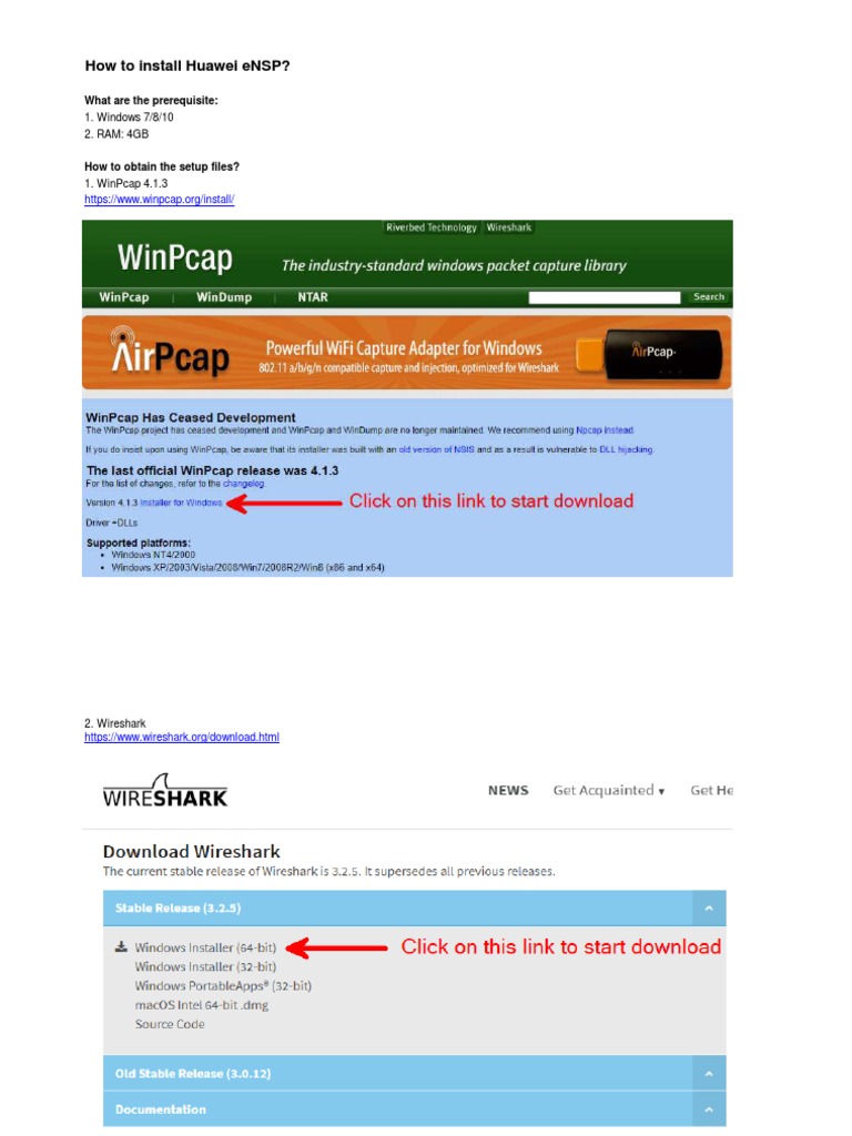 Installing Huawei eNSP: A Guide | PDF