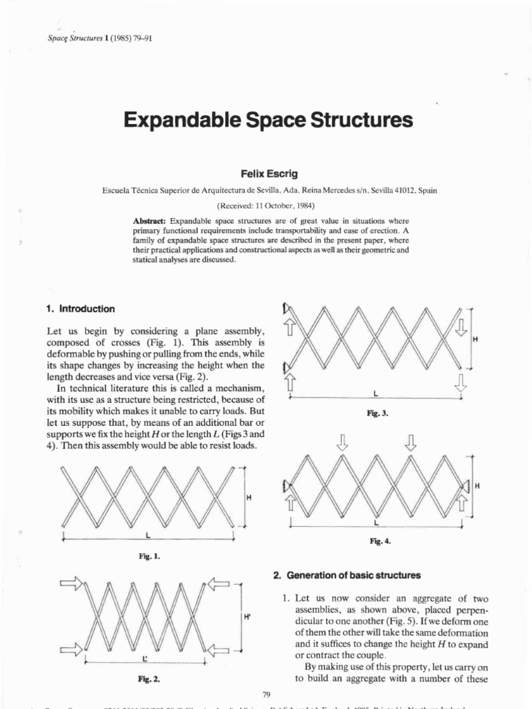 1985-1 Expandable Space Structures | PDF | Dome | Physics