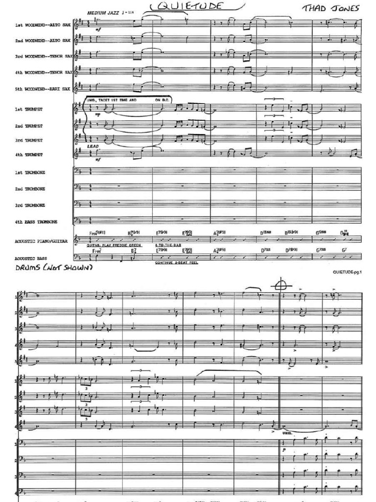 Quietude - Thad Jones | PDF