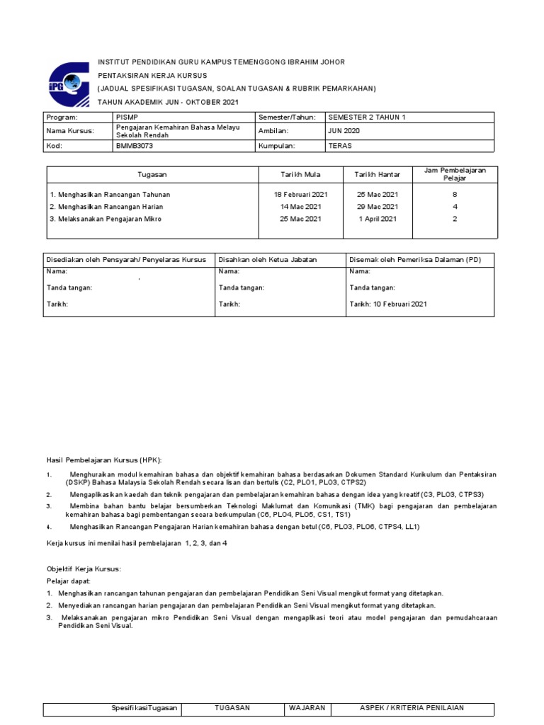 Template JST BMMB3073 | PDF