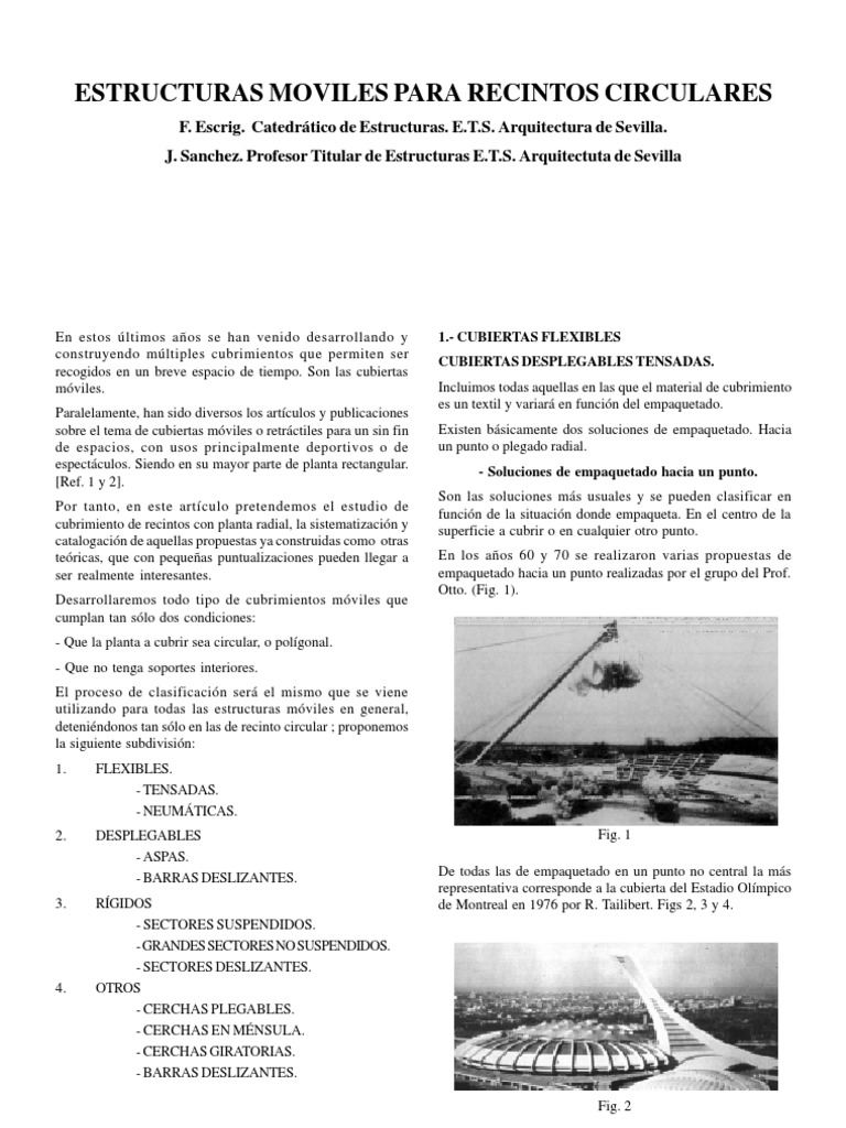 1999-4 Estructuras Moviles para Recintos Circulares | PDF | Braguero ...