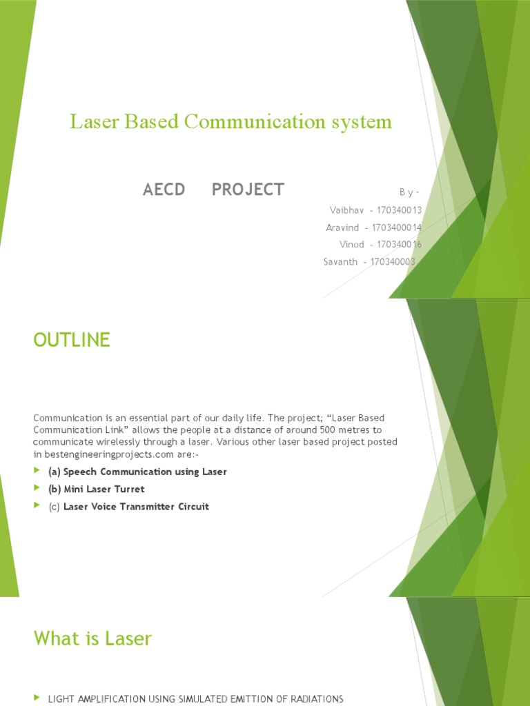 Laser Based Communication System Overview | PDF | Laser | Amplifier