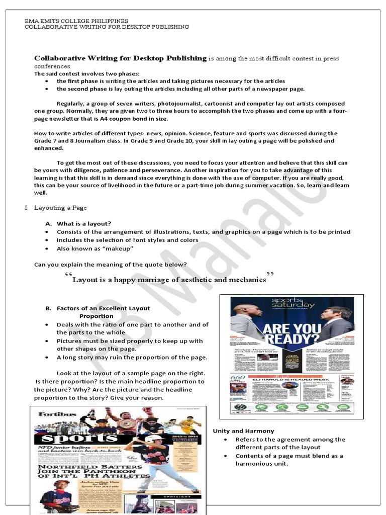 Collaborative Writing For Desktop Publishing | PDF | Adobe In Design ...