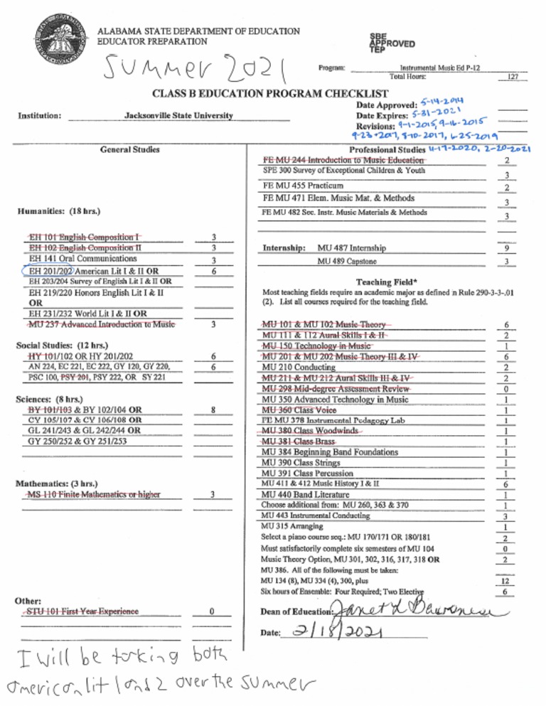 Instrumental Music Education Checklist | PDF