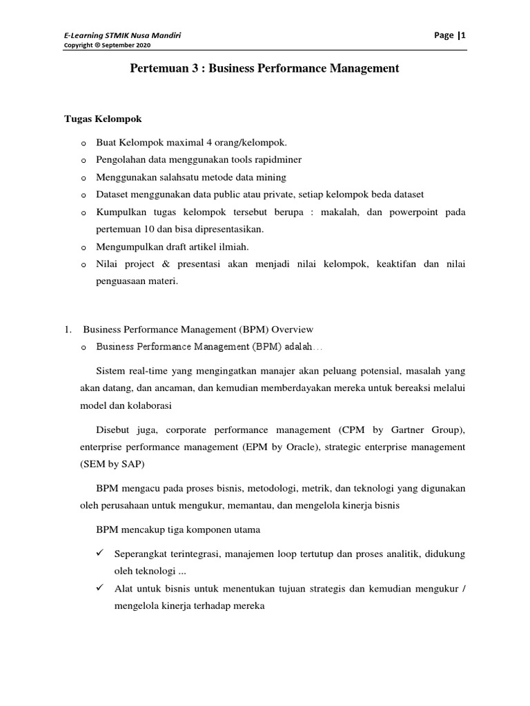Pertemuan 3 Datawarehouse Dan Business Intelligence | PDF | Bisnis